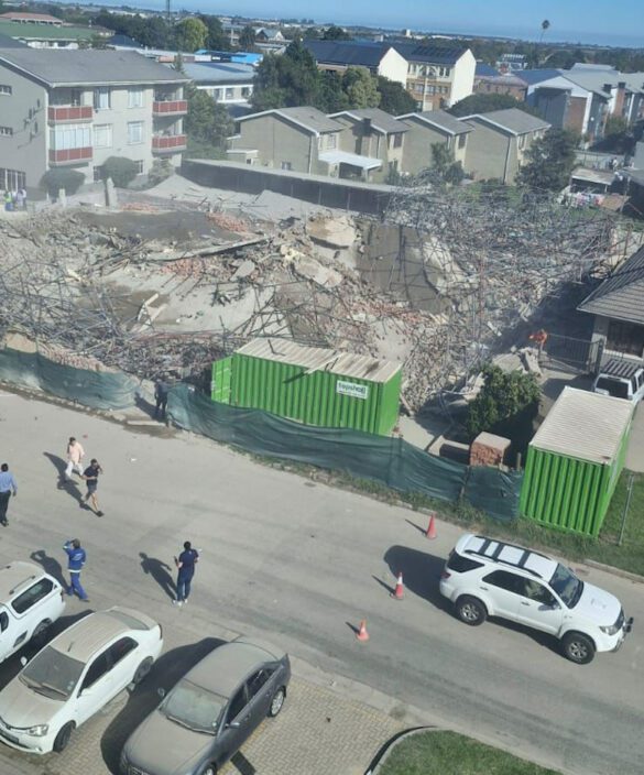 A building has collapsed in Victoria Street, George | Construction Safety